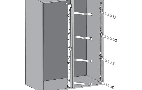 KS-LM-HIGH-SLV - 50"H Silver LeMans Highboard Frame Only - Order 2 set ...
