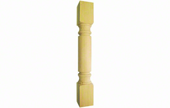 POST-G-5X36-RW - 5"W x 36"H Tuscan Style Unfinished Rubberwood Post ...