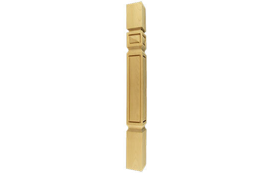 POST-X-RW - 3-1/2"W x 35-1/4"H Shaker Style Unfinished Rubberwood Post ...